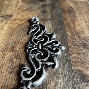 TWO Cast Iron Scroll Toppers | PICK Your COLOR | Cabinet Hardware ...