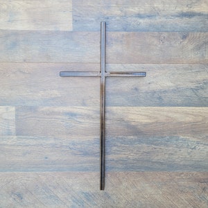 Iron Wall Cross. Handmade and Hand Painted. 18 Inches Tall. Original ...
