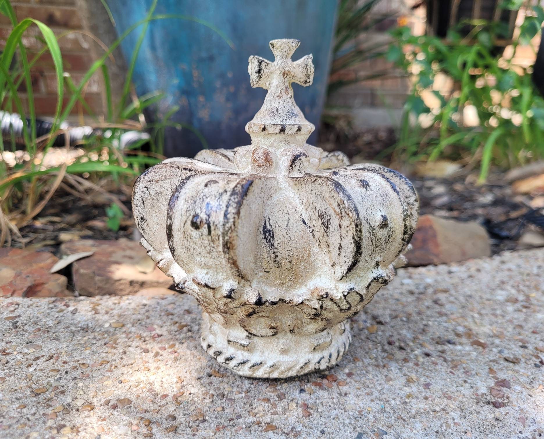 Crown Finial With Cross Top | PICK YOUR COLOR | Tuscan | Medieval ...