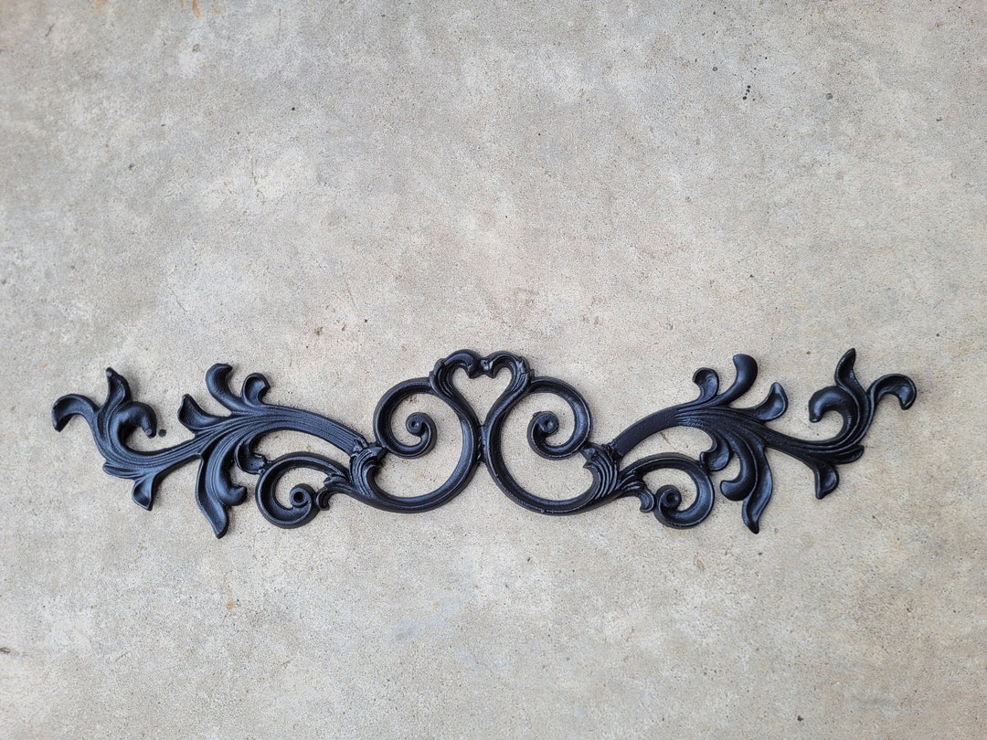 24 " Cast Iron Topper | PICK YOUR COLOR | Pediment | Wall Plaque | Old ...