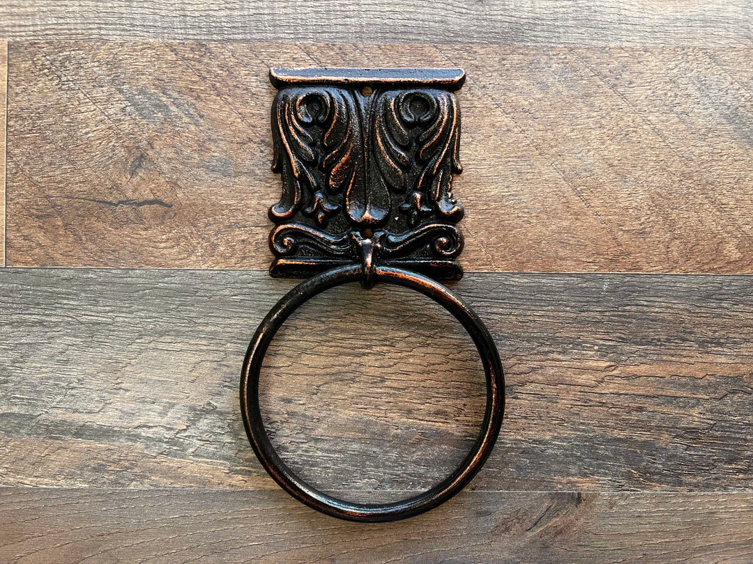 Ornate Scroll Towel Ring | PICK YOUR COLOR | Towel Hook | Towel Hanger ...