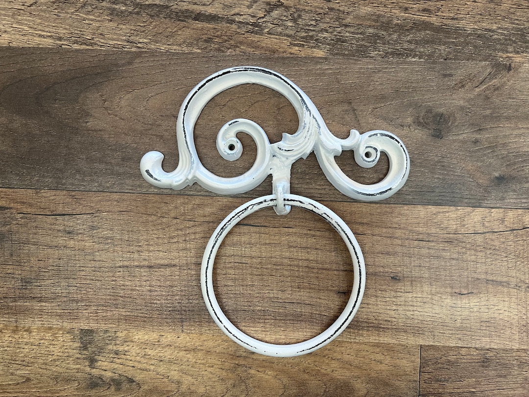 Ornate Scroll Towel Ring | PICK YOUR COLOR | Towel Hook | Towel Hanger ...