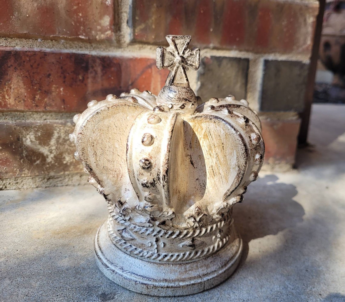 Crown Finial With Cross Top - PICK COLOR - Old World Tuscan Medieval ...