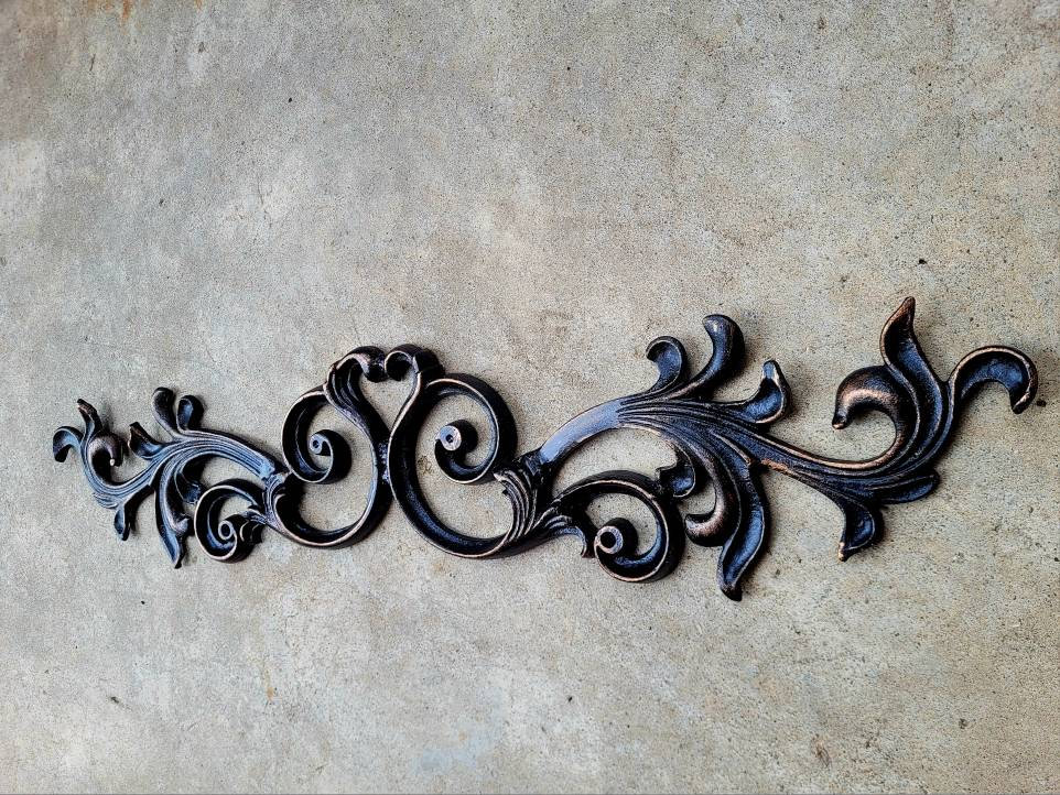 24 " Cast Iron Topper | PICK YOUR COLOR | Pediment | Wall Plaque | Old ...