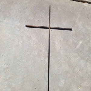 Large Iron Wall Cross. Handmade and Hand Painted. 36 Inches Tall ...