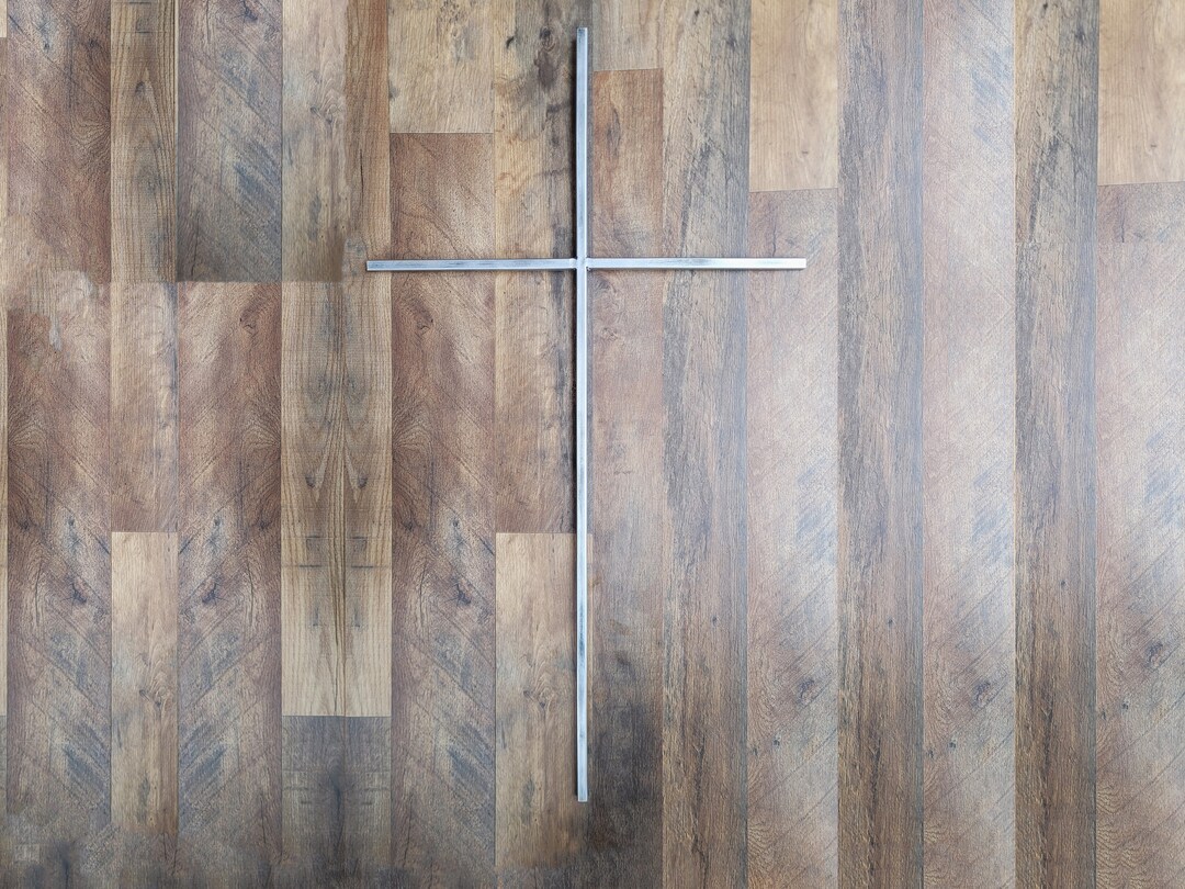 Large Iron Wall Cross. Handmade and Hand Painted. 30 Inches Tall ...