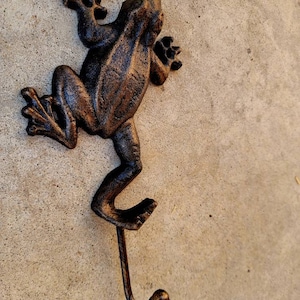 Frog Wall Hook | PICK YOUR COLOR | Cast Iron Wall Coat Rack | Nature ...