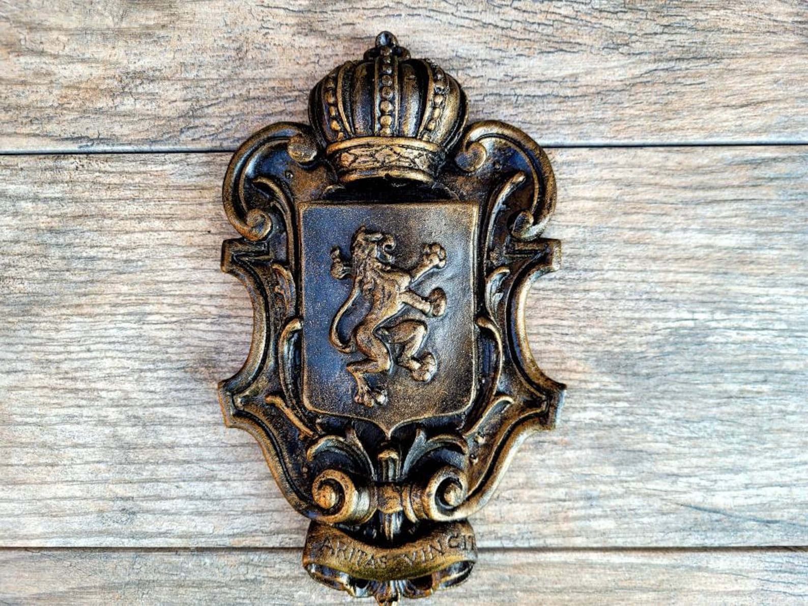 Lion Shield Wall Plaque | PICK YOUR COLOR | Wall Decor | Medieval | Old ...