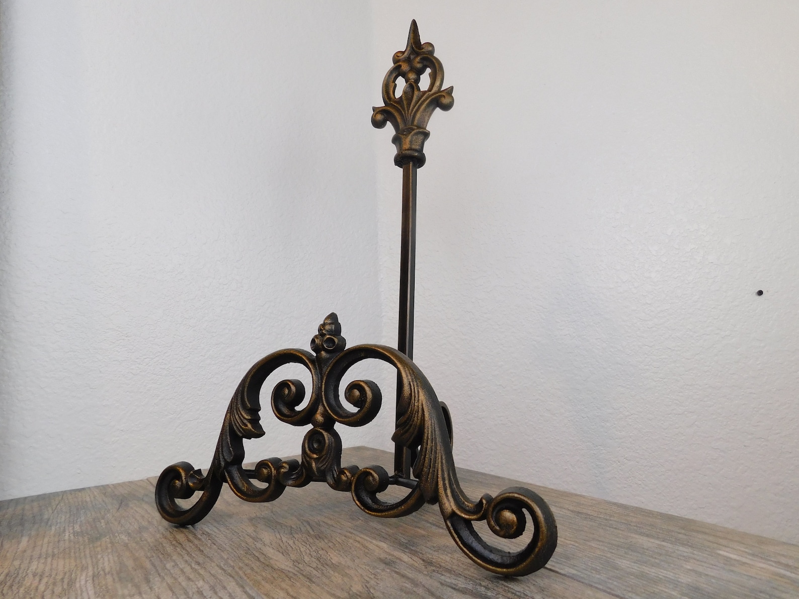 Heavy Fancy Iron Scroll Easel PICK YOUR COLOR Fleur De Lis - Etsy