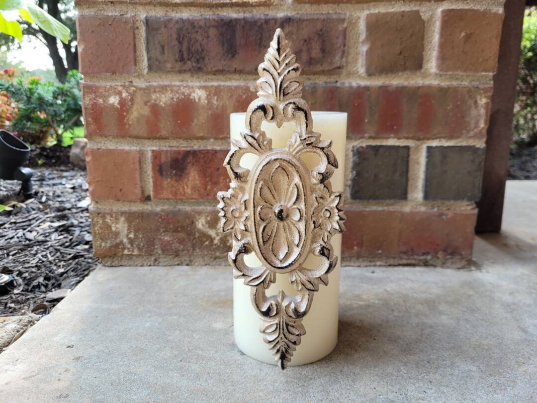 Iron Medallion Candle Pin for Pillar Candles. PICK YOUR COLOR. Tuscan ...