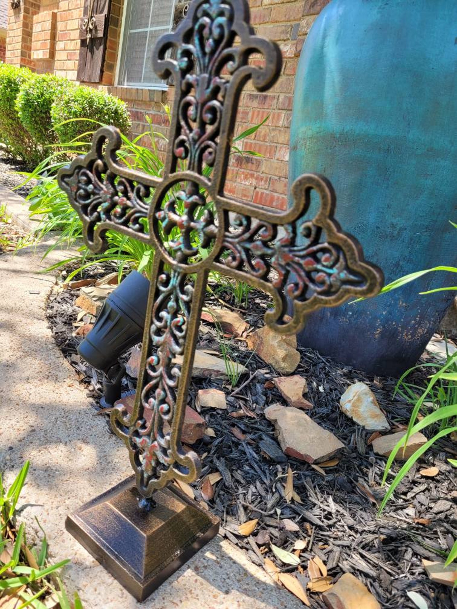 Standing Cross | PICK YOUR COLOR | Ornate Cross | Metal Cross ...