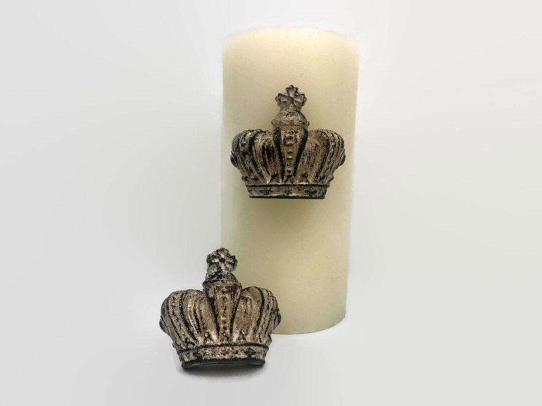 TWO Crown Candle Accent Pins for Pillar Candles - PICK Your COLOR ...