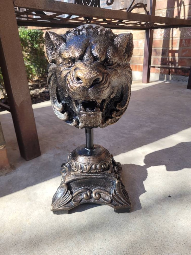 Lion Head Finial PICK YOUR COLOR Table Home Decor Medieval - Etsy