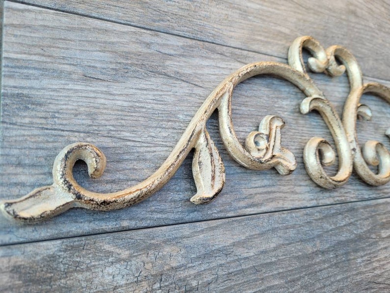 24 In. Cast Iron Topper Pediment Wall Plaque Old World - Etsy