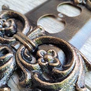Metal Outlet Cover Fleur De Lis Plate - PICK YOUR COLOR - Original ...