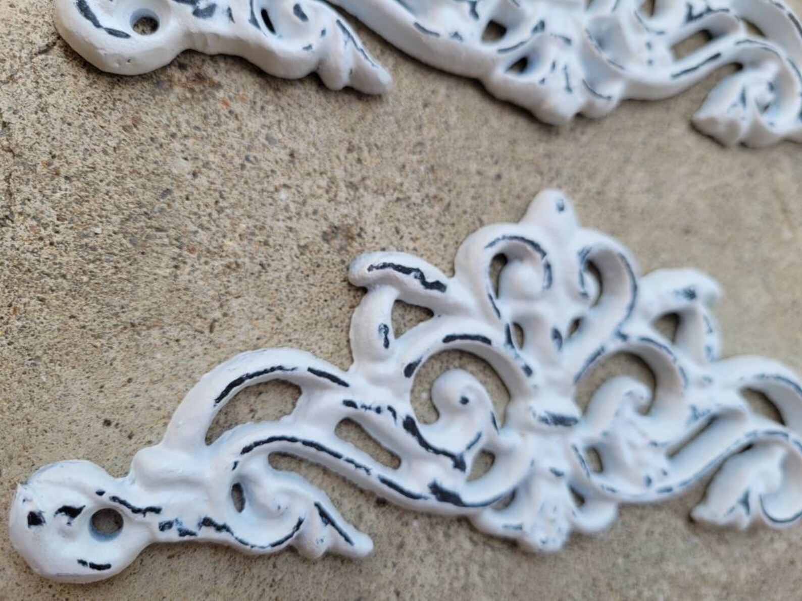 TWO Cast Iron Scroll Toppers PICK Your COLOR Cabinet - Etsy