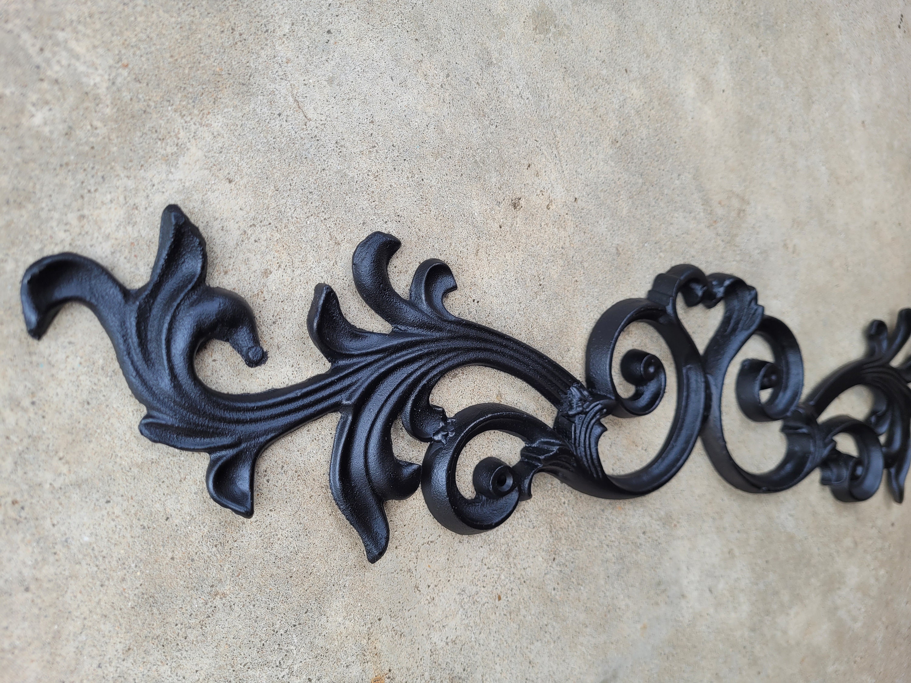 24 " Cast Iron Topper | PICK YOUR COLOR | Pediment | Wall Plaque | Old ...