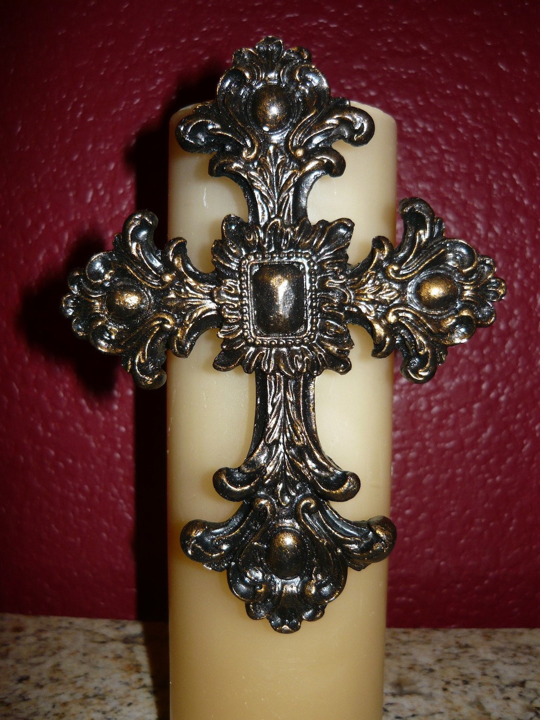 Cross Candle Accent Pin - PICK YOUR COLOR -candle Art Candle Tack ...