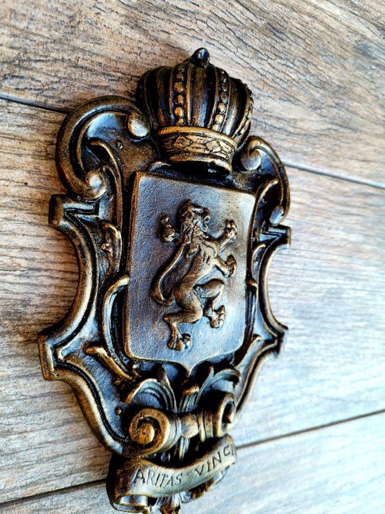 Lion Shield Wall Plaque | PICK YOUR COLOR | Wall Decor | Medieval | Old ...