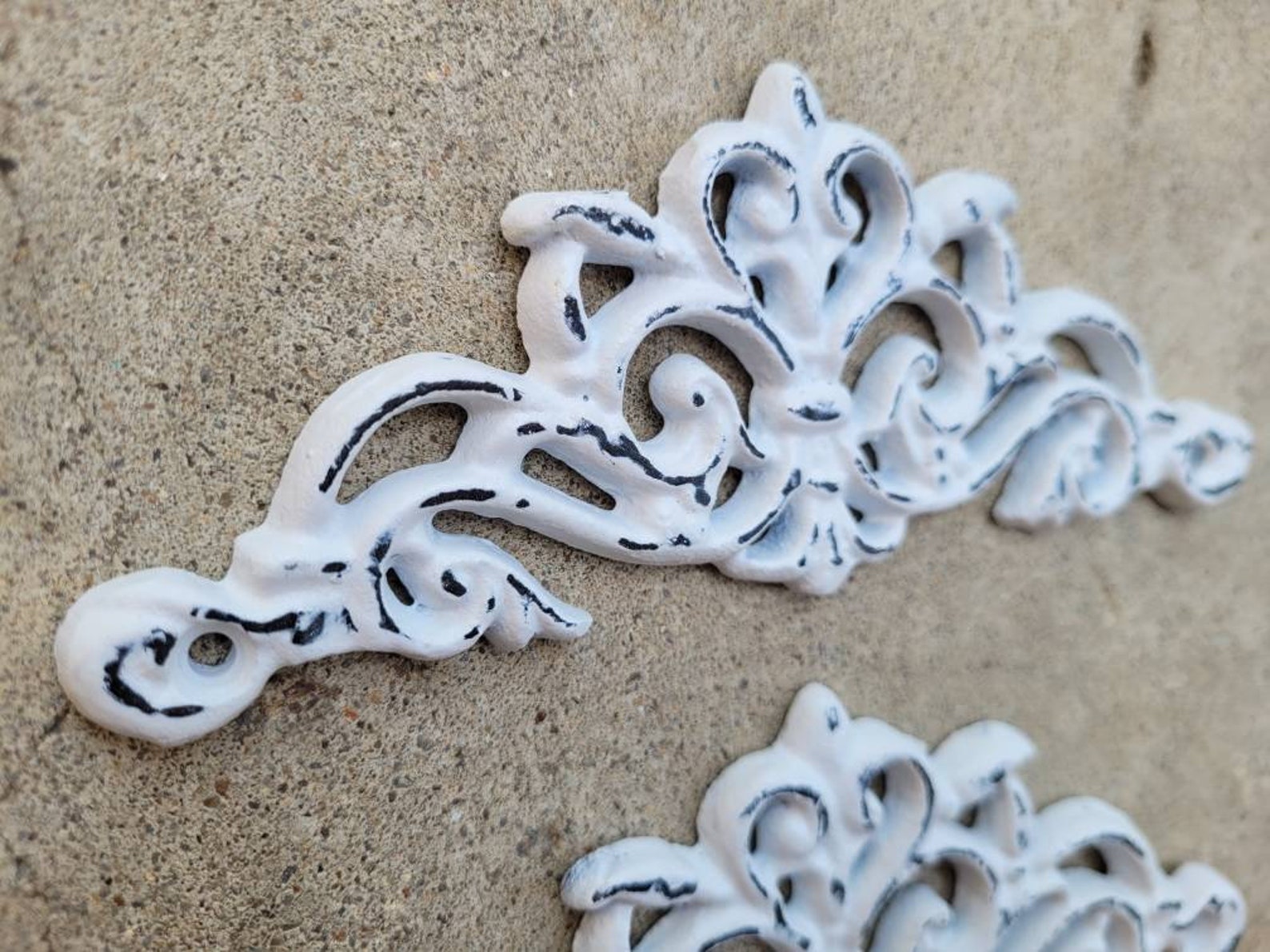 TWO Cast Iron Scroll Toppers PICK Your COLOR Cabinet - Etsy