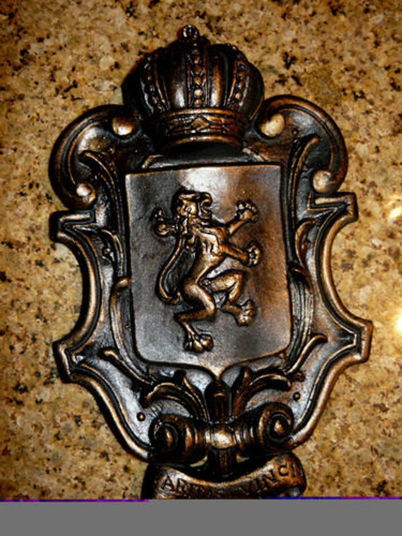 Lion Shield Wall Plaque | PICK YOUR COLOR | Wall Decor | Medieval | Old ...