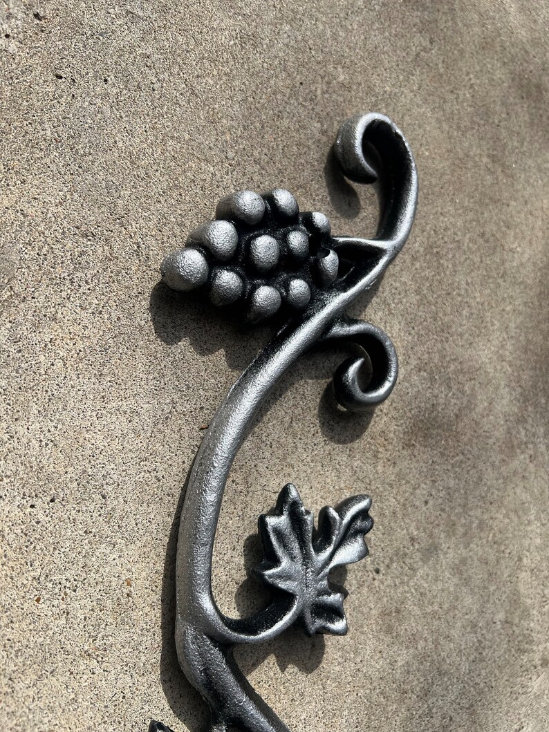 Grapevine Topper Cast Iron| PICK YOUR COLOR | 21.5" Pediment | Wine ...
