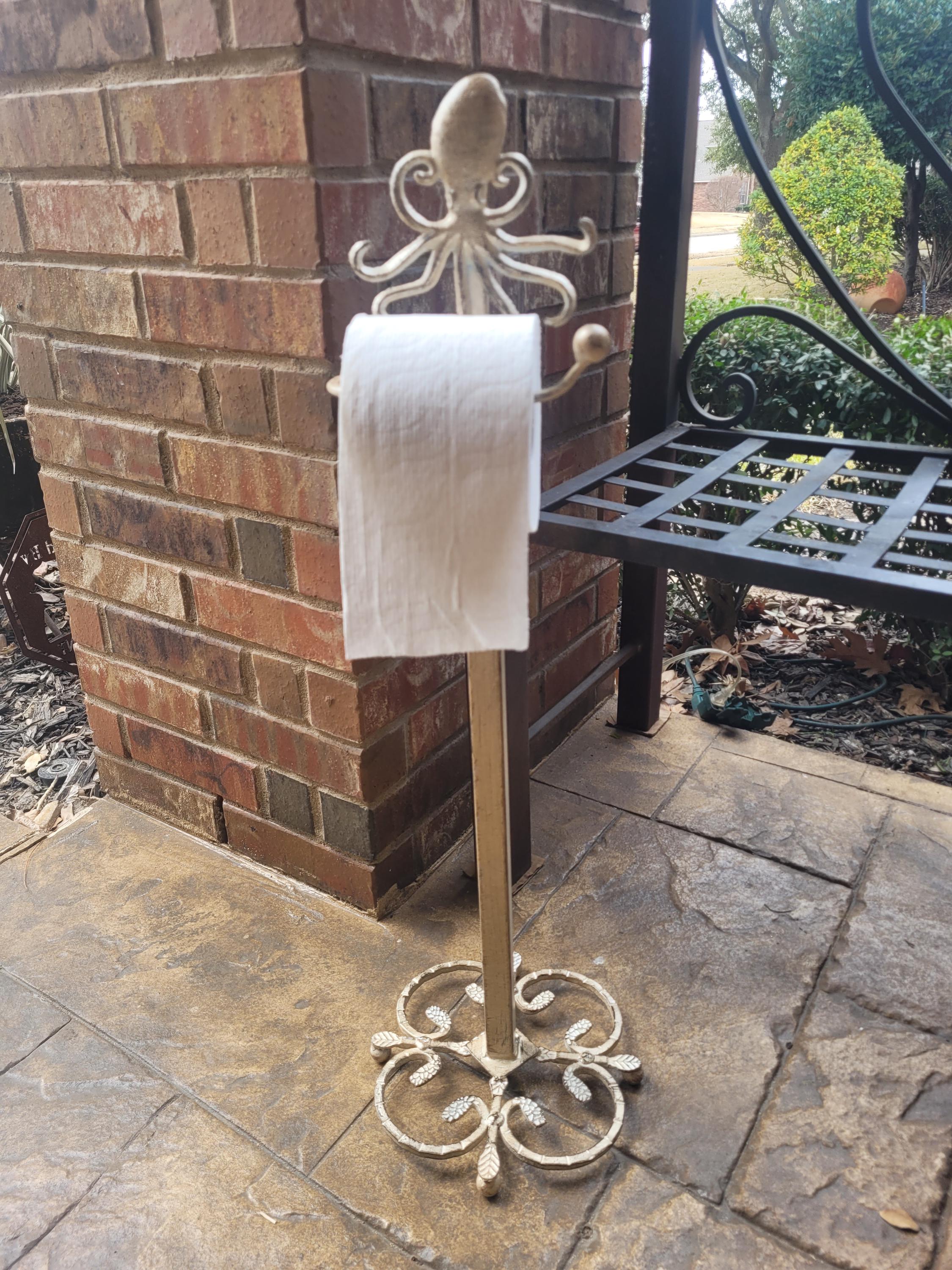 Standing Toilet Paper Holder | Iron Octopus TP Holder | Toilet Paper ...