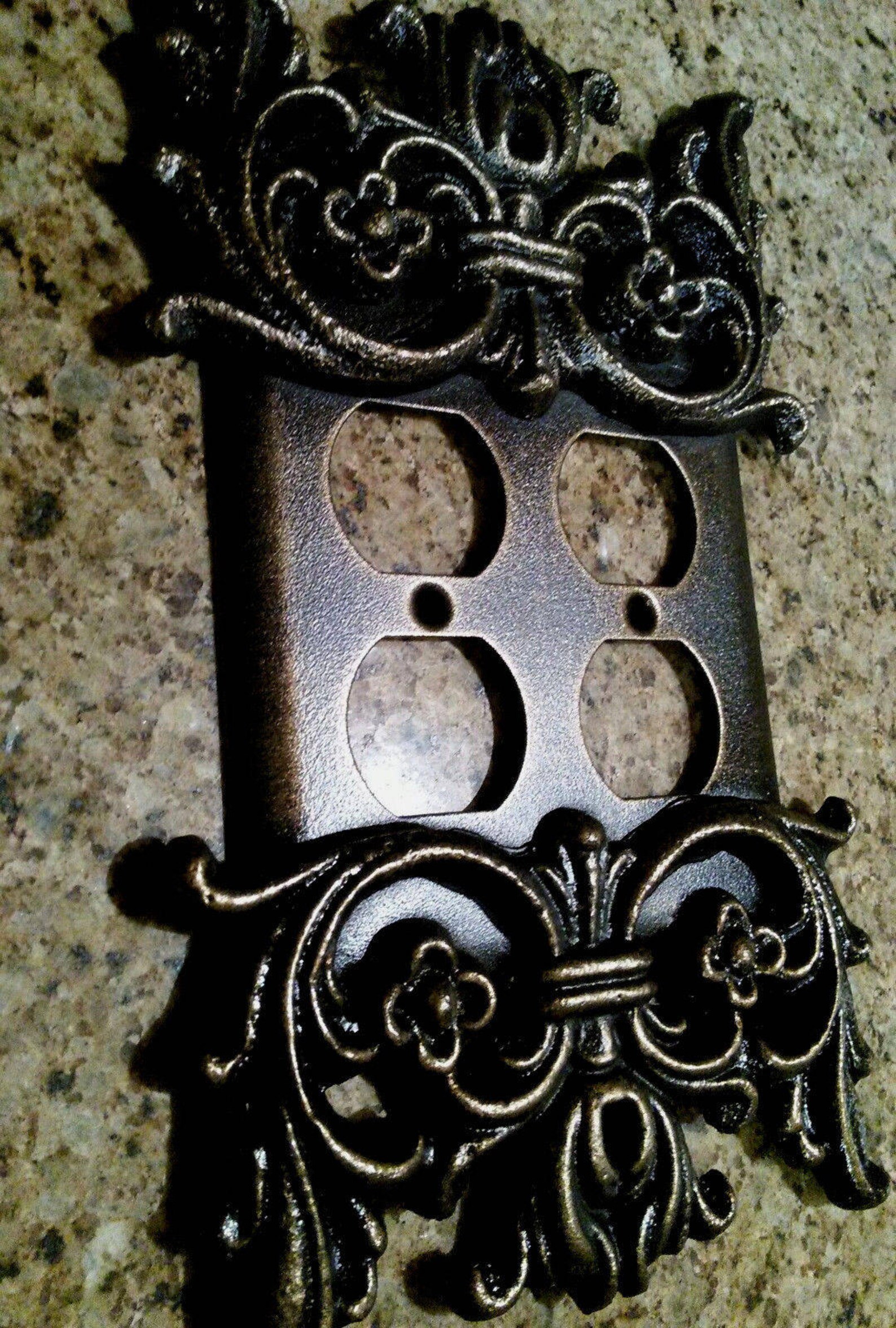 Metal Double Outlet Plate PICK YOUR COLOR Switch Plate - Etsy