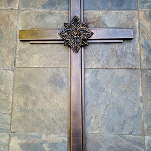 Large Iron Wall Cross. Handmade and Hand Painted. 36 Inches Tall ...