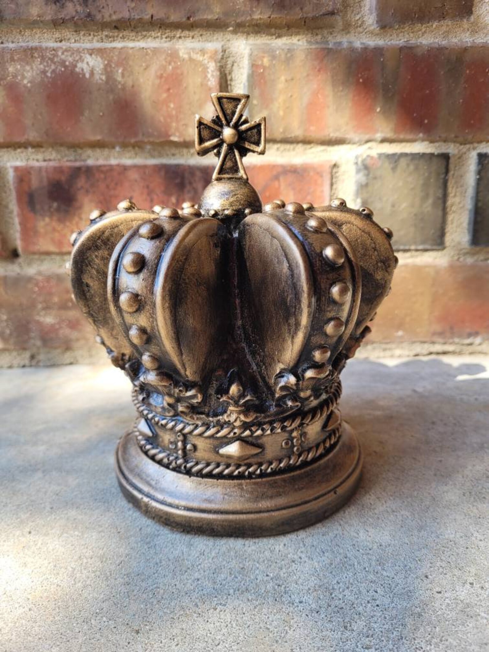 Crown Finial With Cross Top PICK COLOR Old World Tuscan | Etsy