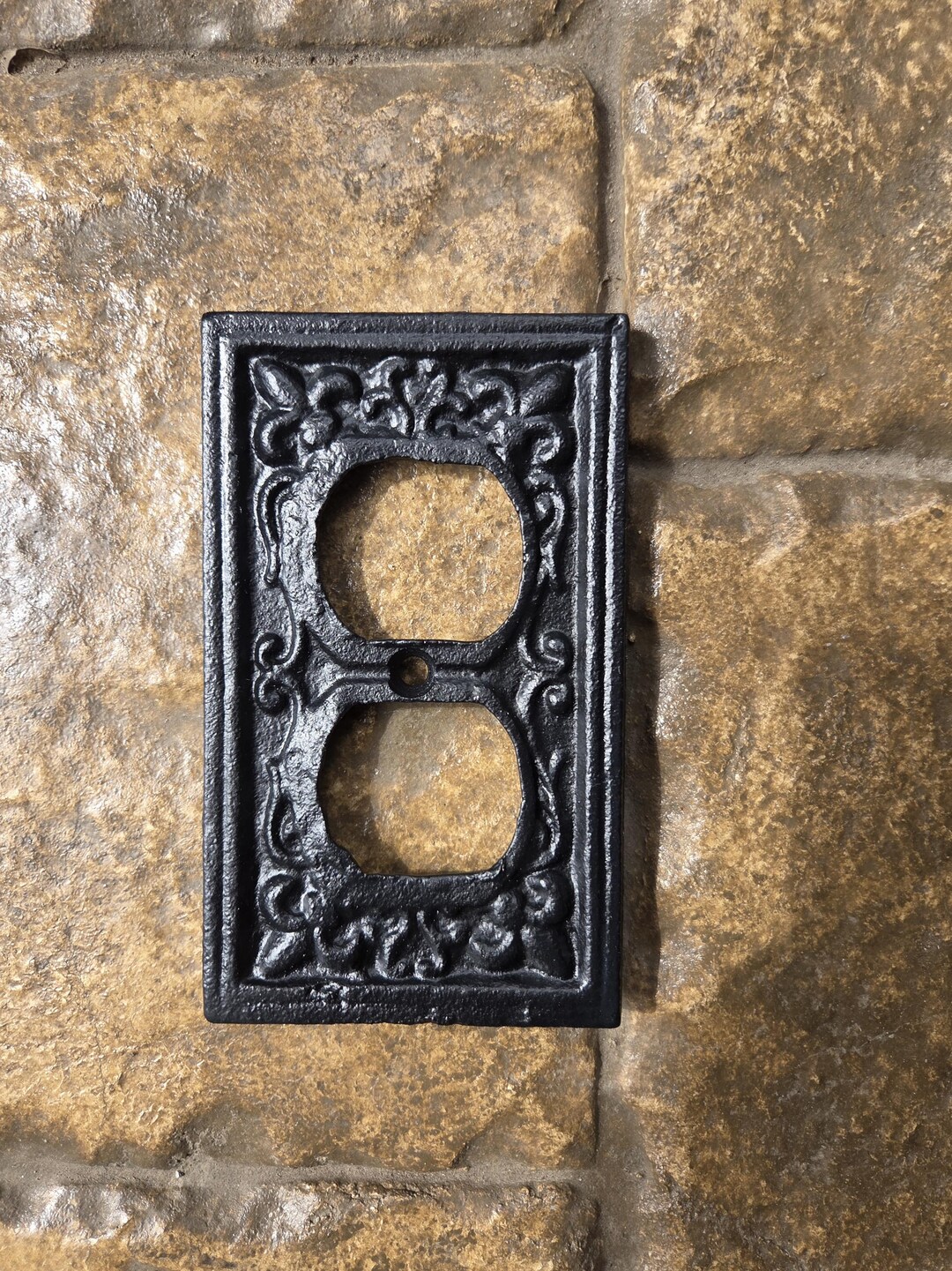 Metal Outlet Plate Cover | PICK YOUR COLOR | Cast Iron Switchplate ...