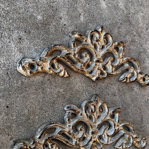 Two Cast Iron Scroll Toppers | PICK YOUR COLOR | Cabinet Hardware ...
