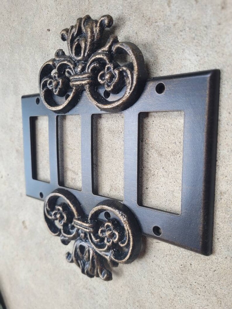 Quad Rocker Plate Cover - PICK YOUR COLOR - 4 Gang Rocker - Old World ...