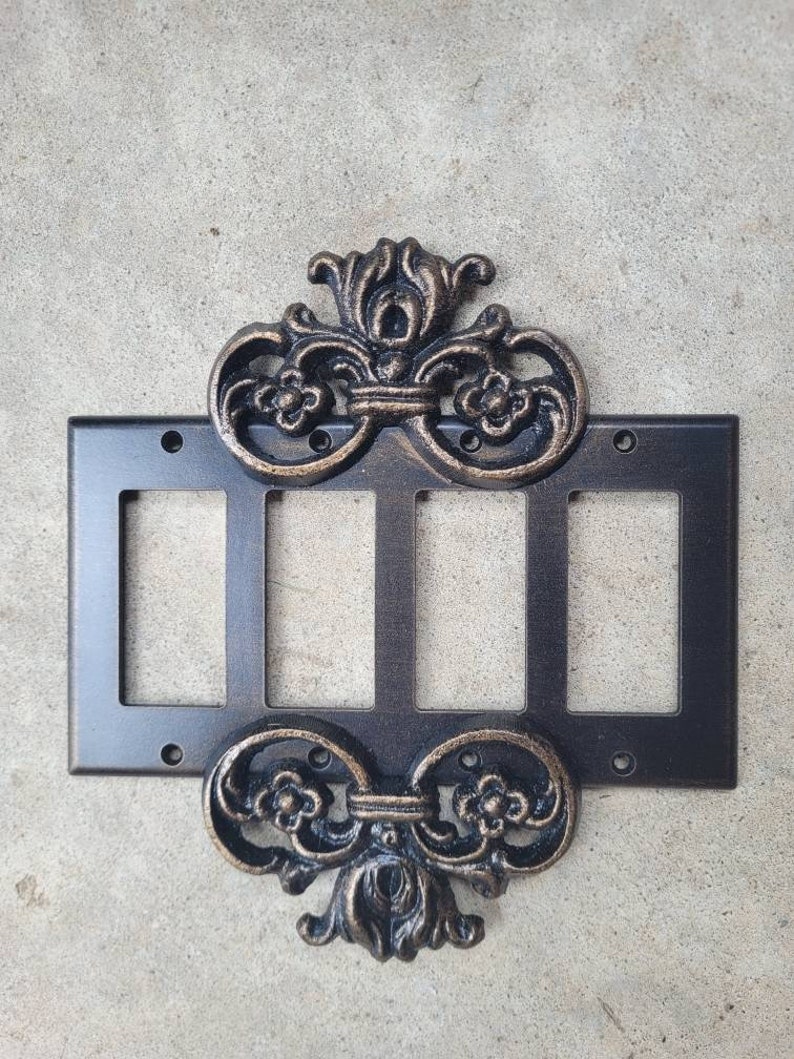 Quad Rocker Plate Cover - PICK YOUR COLOR - 4 Gang Rocker - Old World ...