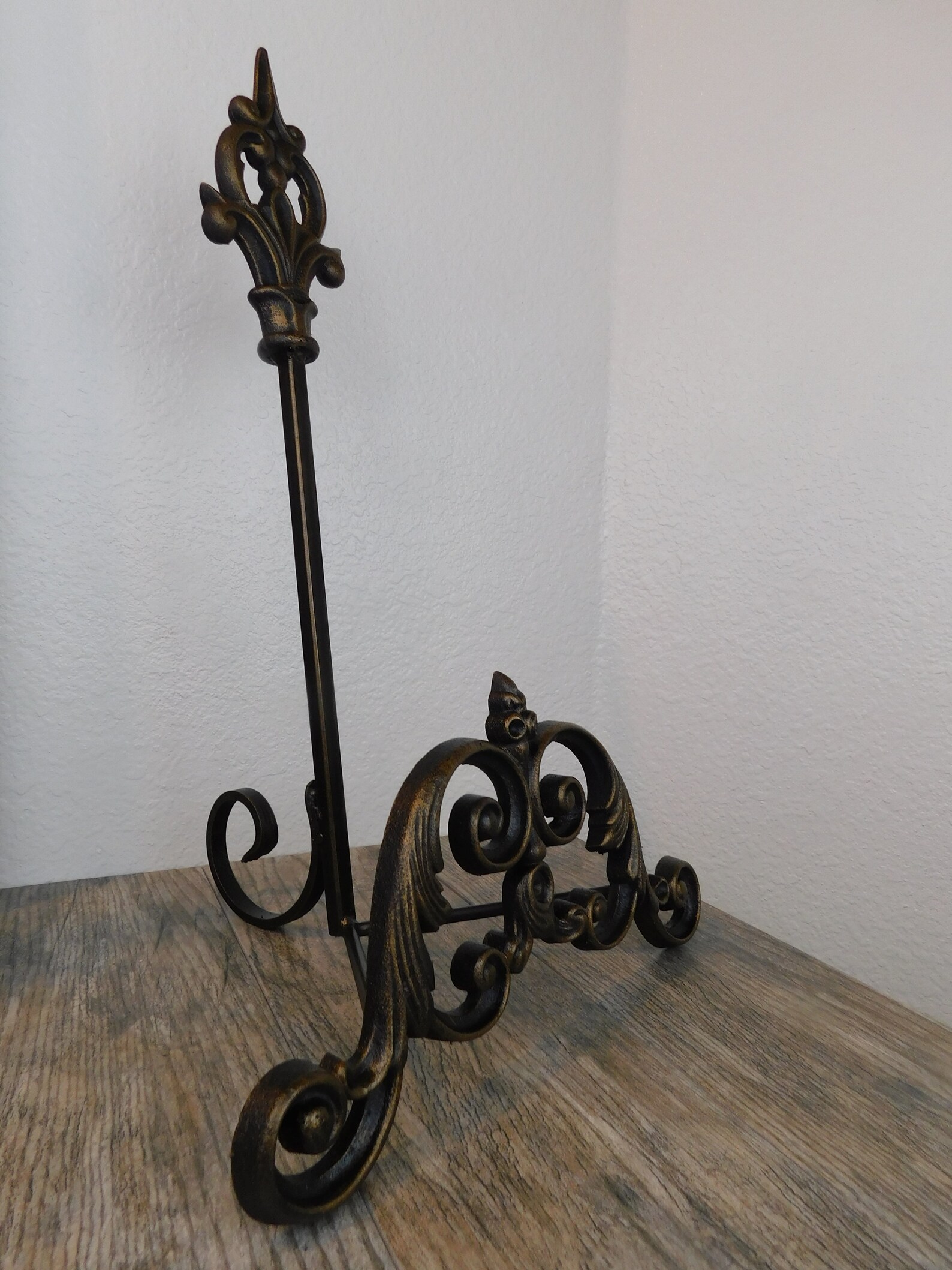 Heavy Fancy Iron Scroll Easel PICK YOUR COLOR Fleur De Lis - Etsy
