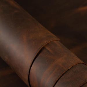 Full Hide Chestnut Crazy Horse Cow Leather – 100% Genuine – Full Grain ...