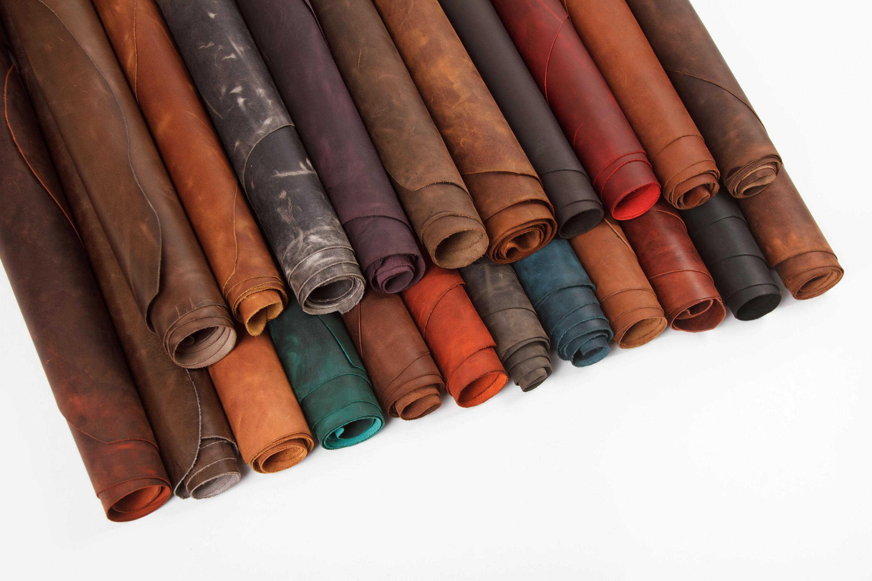 Full Hide Chestnut Crazy Horse Cow Leather – 100% Genuine – Full Grain ...