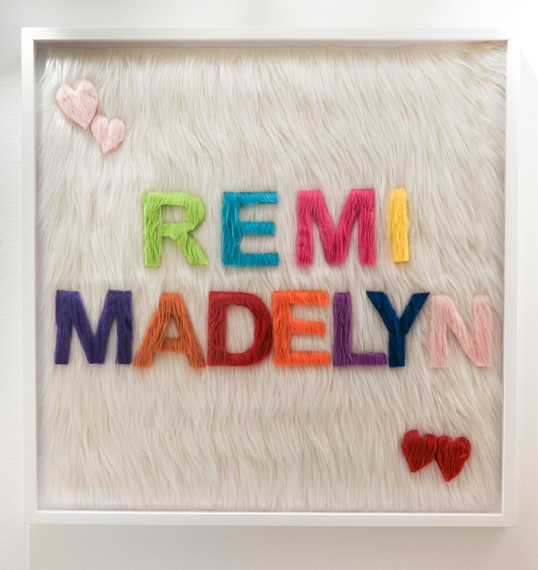 Personalized Faux Fur Letter Art | Custom Name Wall Decor | Playful ...