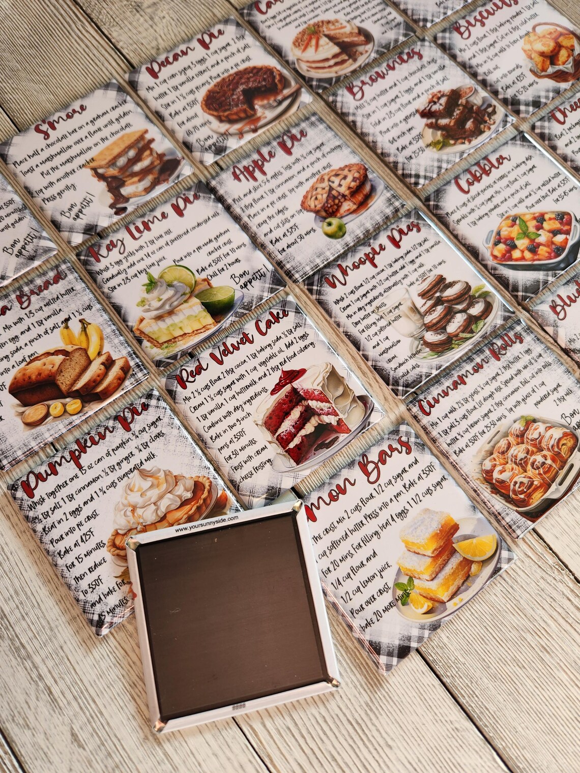 Square Magnet Banana Bread Recipe | Refrigerator Magnet - Etsy