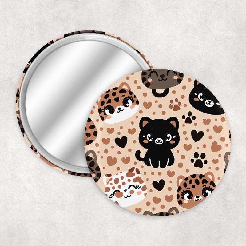 Cat Compact Mirror - Etsy