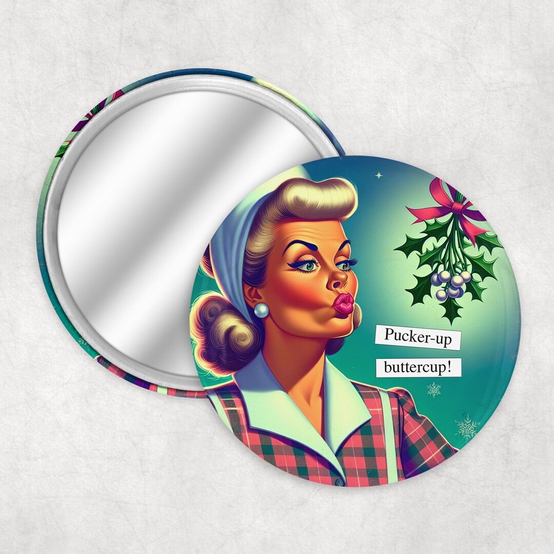 Snarky Vintage Housewife Compact Mirror | Funny Quote Makeup Mirror - Etsy