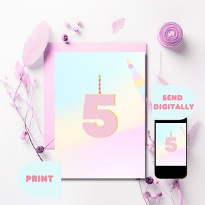 Editable Unicorn Birthday Invitation, Pastel Colored Kid Birthday Party ...