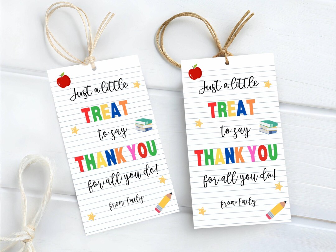 Happy Teacher Appreciation Week Gift Tags, A Little Treat to Say Thank ...