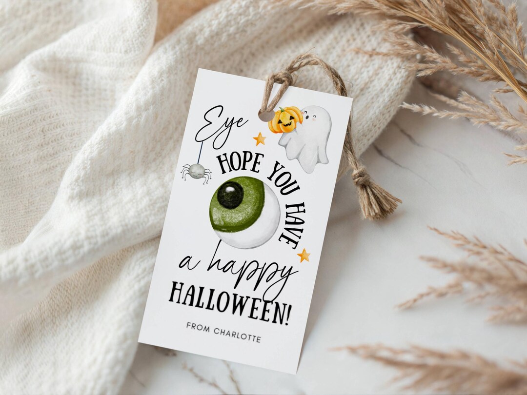 Editable Halloween Favor Tags, Boo Basket Tags, Halloween Gift Tag ...