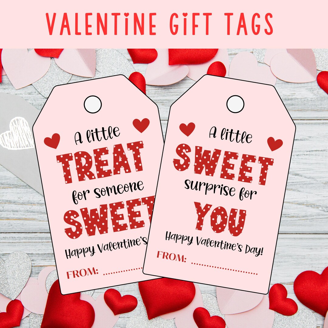 Valentines Day Printable Gift Tag for Valentine Gift Sweet Treat Tags ...