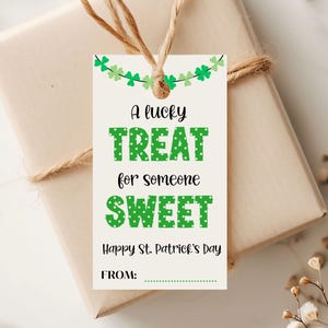 St. Patricks Day Tag Printable, Lucky Treat for Someone Sweet Treat ...