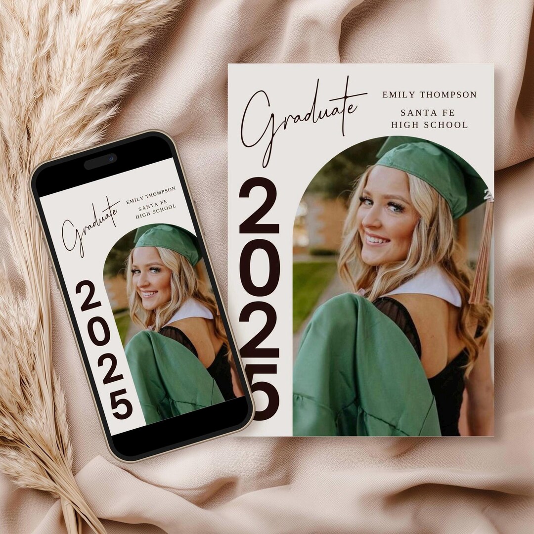 Editable Graduation Ceremony Invitation, Senior 2025 Grad Party Invite ...