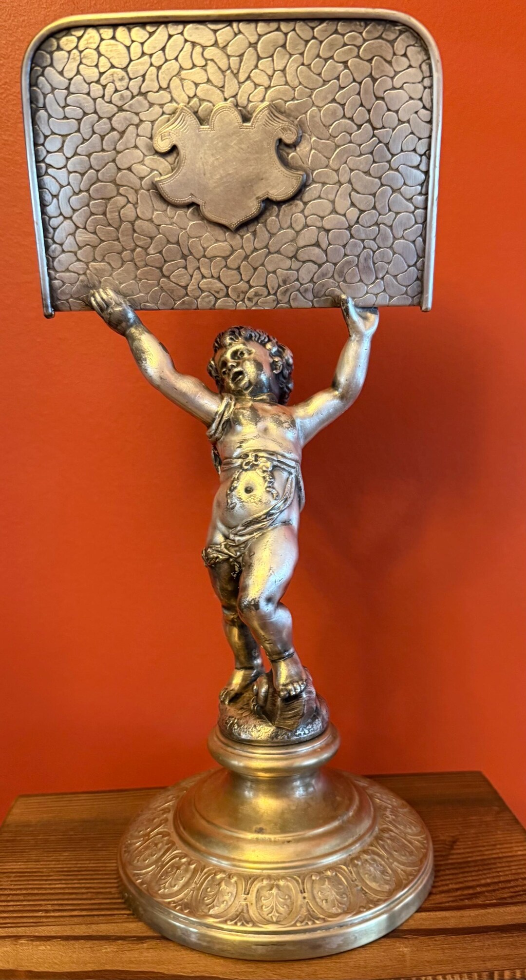 Rare WMF Antique Art Nouveau Letterholder Cherub Boy Statue ...