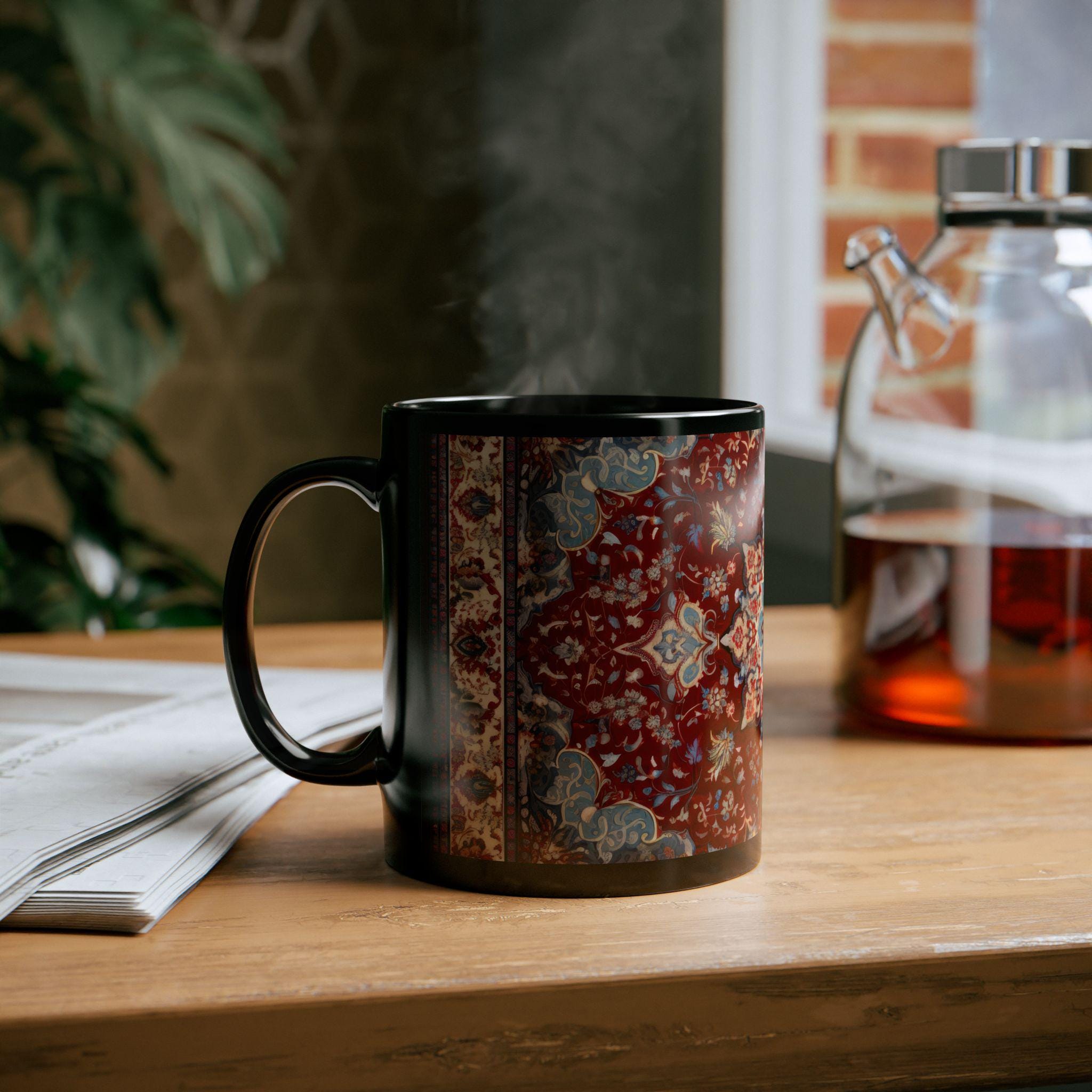 Red Persian Carpet Mug, Bohemian Coffee Cup, Teacher Gift - Etsy
