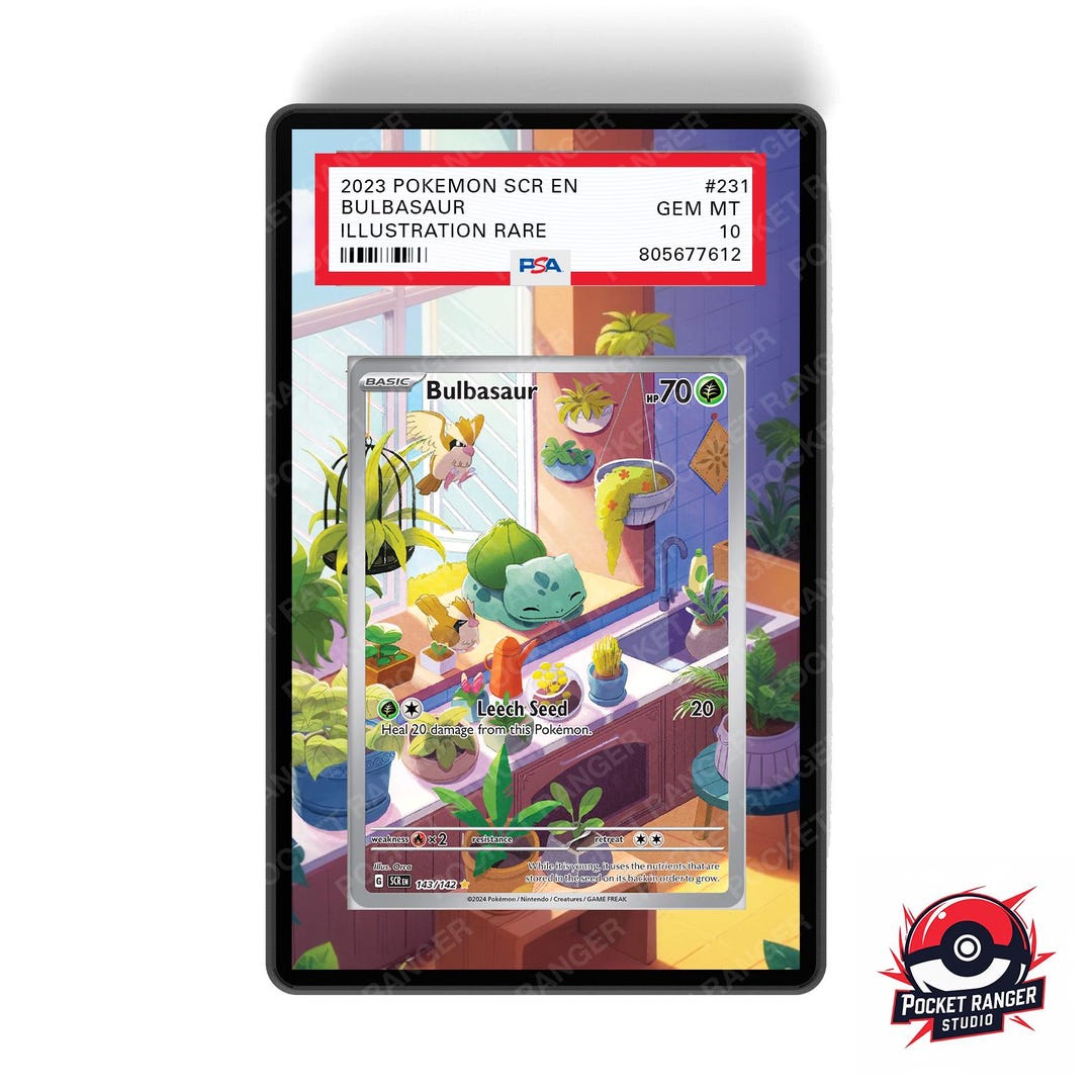 Bulbasaur 143/142 Stellar Crown - Pokémon Extended Artwork PSA Graded ...